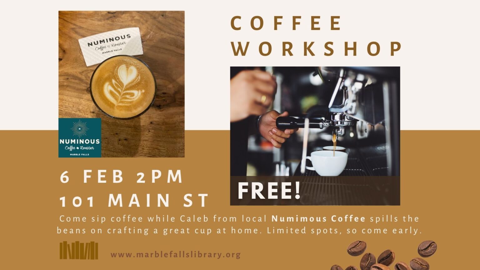 Coffee Workshop - Marble Falls Public Library